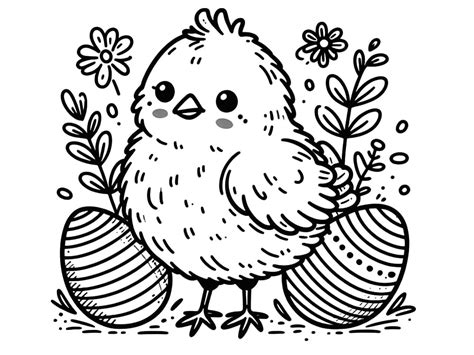 Easter Chick Coloring Pages Coloringlib