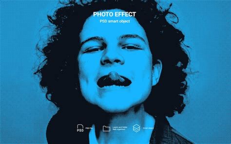Free Psd Portrait Of Person With Blue Color Effect