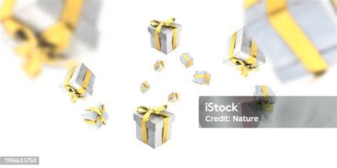 서프라이즈 박스 황금 리본과 떨어지는 선물 생일 축하 또는 파티 인사말 카드입니다 겨울에 대한 스톡 사진 및 기타 이미지 겨울 구매 귀여운 Istock