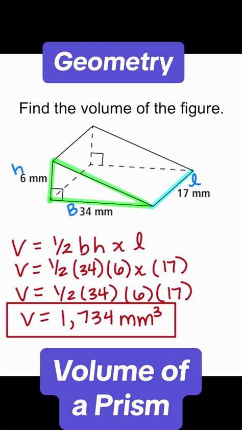 Triangular Prism Volume Formula Volume Rectangular Prism Geometry