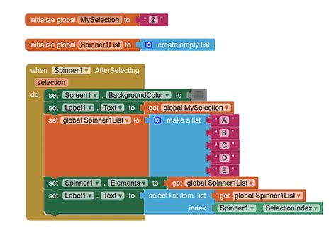 🟧 Spinner Setup Tutorials And Guides Mit App Inventor Community