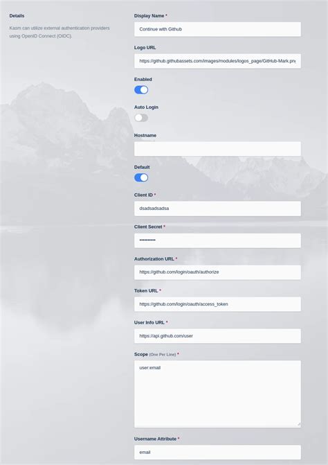 Github Openid Setup — Kasm 1160 Documentation