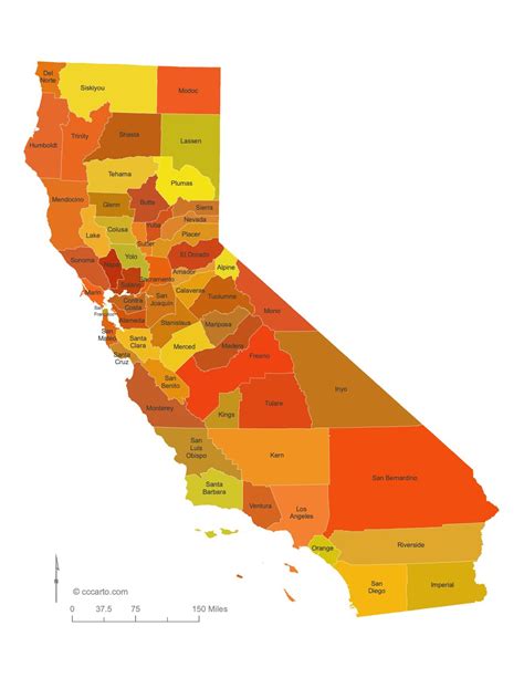 California State Maps Counties All 58 California Counties