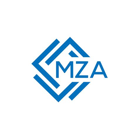 Mza Letra Logo Diseño En Blanco Antecedentes Mza Creativo Circulo