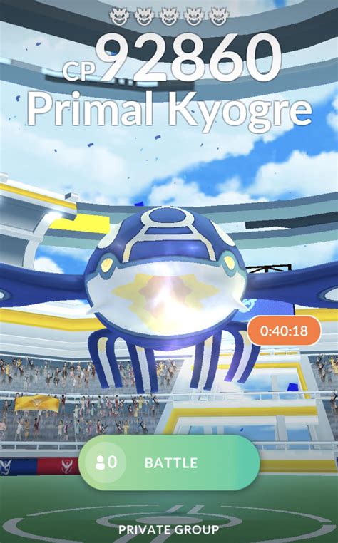 Weather Boosted Primal Kyogre Adding 10 Now 1203 5384 7474 R Pokemongoraids