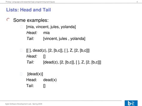 Ppt Lists In Prolog Head Tail And Operations Powerpoint