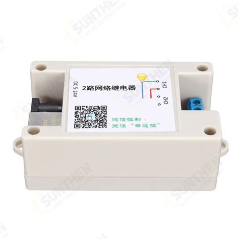2 Way Ethernet Relay Network Switch Delay Tcpudp Module Controller Wechat Cloud Remote Control