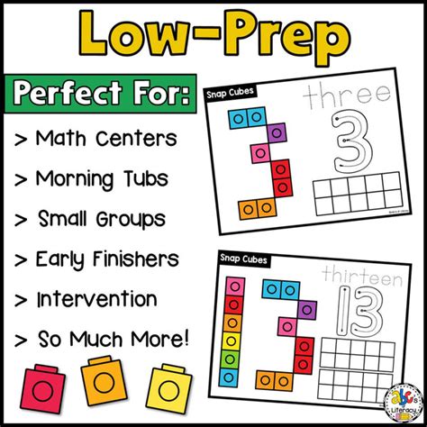 Snap Cube Number Mats Abcs Of Literacy
