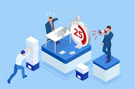 등등 측정 프로젝트 마감일 성공으로 가는 길에 시간 관리 시간 관리 프로젝트 계획 일정을 작업하는 과로 한 남자의 기한 개념 개념에 대한 스톡 벡터 아트 및 기타 이미지