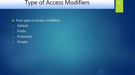 Access Modifiers Pptx