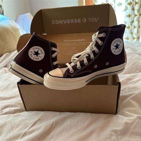 Nwt Custom Converse In Brown And Cream Color Browncream Size 75