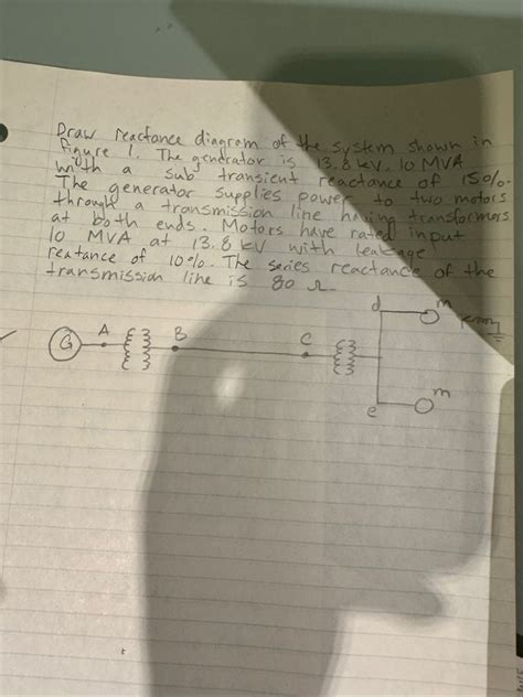 Solved Draw Reactance Diagram Of The System Shown In Figure Chegg Com