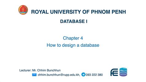 Chapter How To Design A Database YouTube