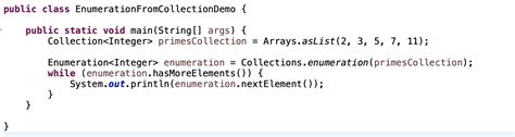 programming for beginners get the enumeration from a collection