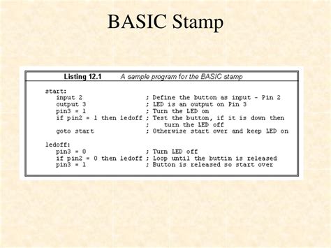 Ppt Exploring Microcontrollers Pic Overview And Basic Stamp Powerpoint