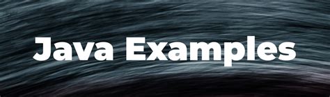 Java Examples