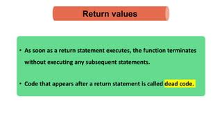 Python Programming JNTUA UNIT Fruitful Functions PPTX Web Development Internet