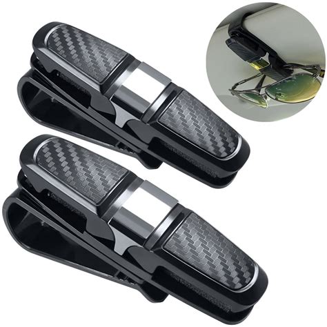 Glasses Holder For Car Sun Visor 2 Pack Sunglasses Eyeglasses Mount