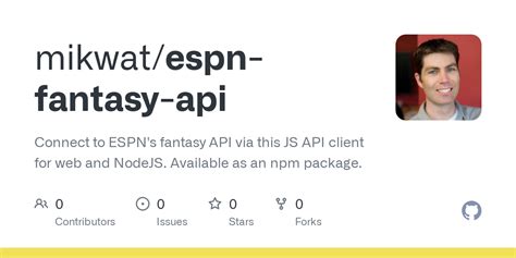 Github Mikwatespn Fantasy Api Connect To Espns Fantasy Api Via This Js Api Client For Web