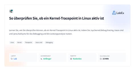 So überprüfen Sie Ob Ein Kernel Tracepoint In Linux Aktiv Ist Labex