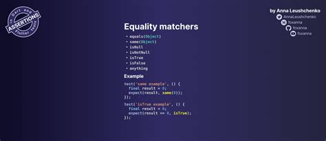 Assertions In Dart And Flutter Tests An Almost Ultimate Cheat Sheet