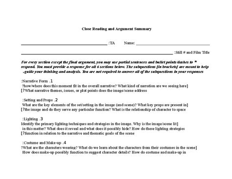 Wlodarz Film1022 Close Reading Template 2022 2 Close Reading And