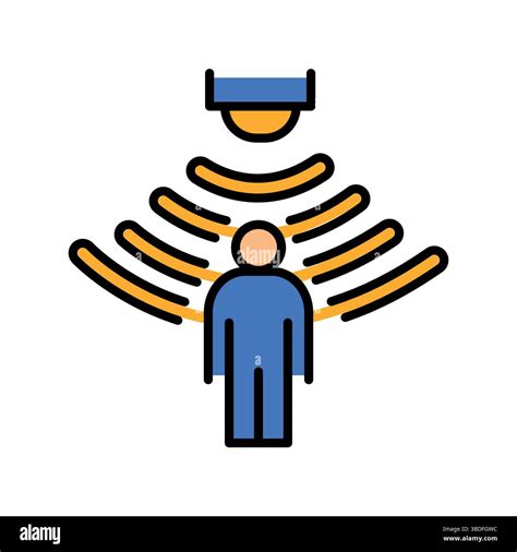 Motion Sensor Color Line Icon For Digital And Print Projects Minimal Clean Icons For Apps And