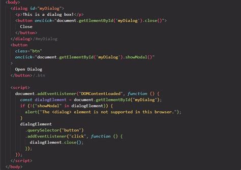How To Use Html5 Dialogs For Web Pages Vaibhav Satvekar Posted On The
