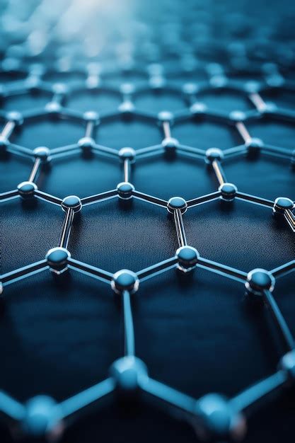 Abstract Hexagon Structure Nanotechnology Science And Technology Premium AI Generated Image
