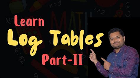 Learn Log Tables 2 YouTube