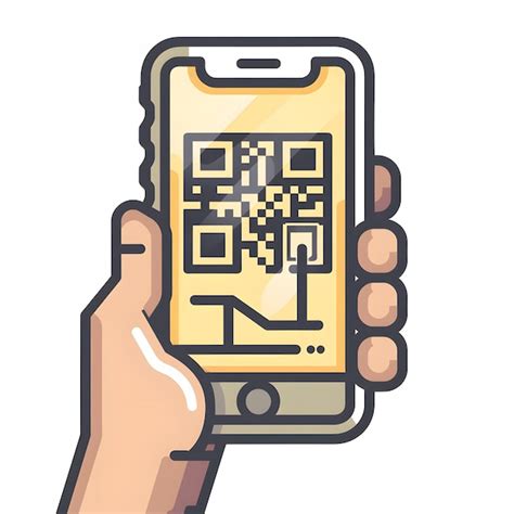Qr Code Icon Mobile Phone Scanning Qrcode Vector Illustration Hand Holding A Phone With Scanner