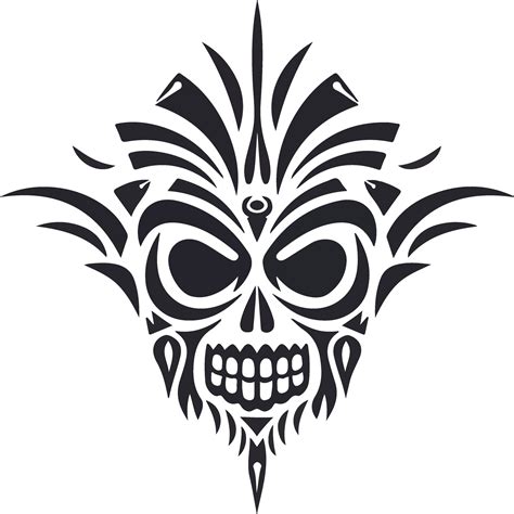 Skull With Tattoo Vector Illustration Style 29338207 Vector Art At Vecteezy