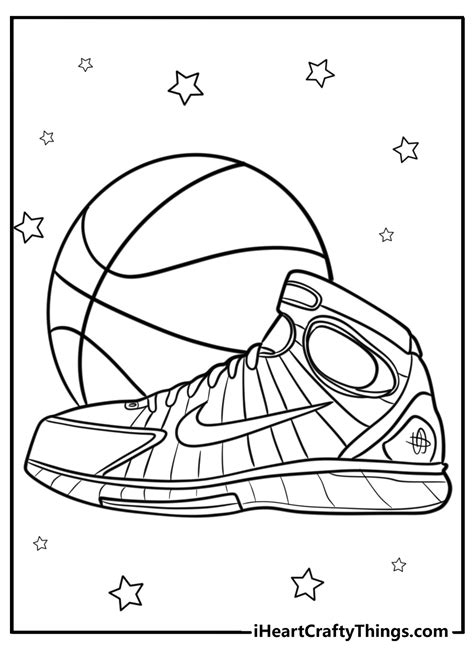 Nike Basketball Shoes Coloring Pages 2025