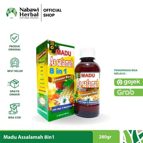 Jual As Salamah Madu Batuk Flu Demam Assalamah 8 In 1 280gr Shopee Indonesia