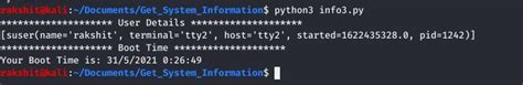 Get Hardware And System Information Using Python Pyseek