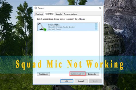 How To Fix Squad Mic Not Working Here Are 5 Solutions Minitool Partition Wizard