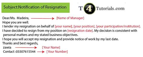 How Do You Write A Resignation Email To Boss Or Manager T4Tutorials Com