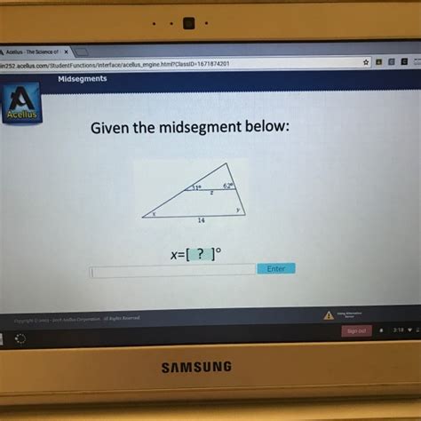 Given The The Midsegment Below