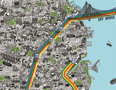 Cool Fantasy Map Of Sf In Which Bart Crosses The Bay Bridge « Mission Mission