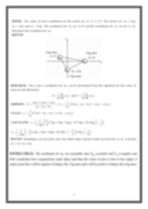 Solution Solved Problems About Systems Of Particles And Extended