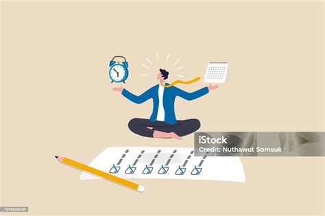 작업을 완료하거나 비즈니스 목표를 달성하기 위한 자기 수양 또는 자기 통제 생산성 개념을 높이기 위한 시간 관리 완료된 작업