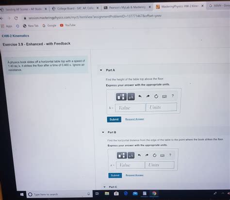 Solved B Pearson S Mylab Mastering X MasteringPhysics Chegg Com