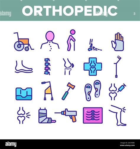 Orthopedic Color Elements Vector Icons Set Stock Vector Image And Art Alamy
