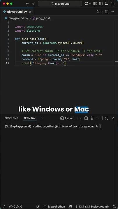 Host Ping Script Python For Beginners Youtube