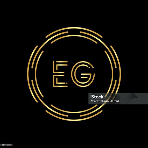 창조적 인 현대 비즈니스 타이포그래피 벡터 템플릿초기 Eg 편지 로고 디지털 추상 편지 Eg 로고 디자인 개념에 대한 스톡 벡터