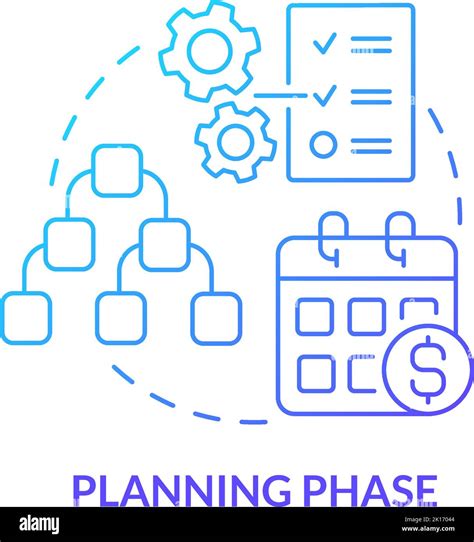 Planning Phase Blue Gradient Concept Icon Stock Vector Image And Art Alamy