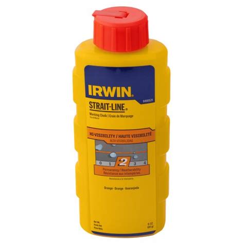 Irwin Strait Line Hi Visibility Marking Chalk In Orange 8 Oz