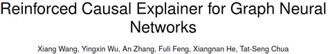 Tpami 图神经网络的强化因果解释器 智源社区