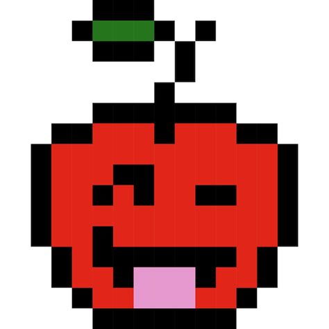 Premium Vector Cherry Cartoon Icon In Pixel Style