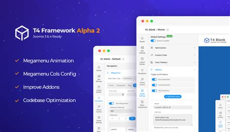 T4 Joomla Template Framework Alpha 2 Updated For New Features And